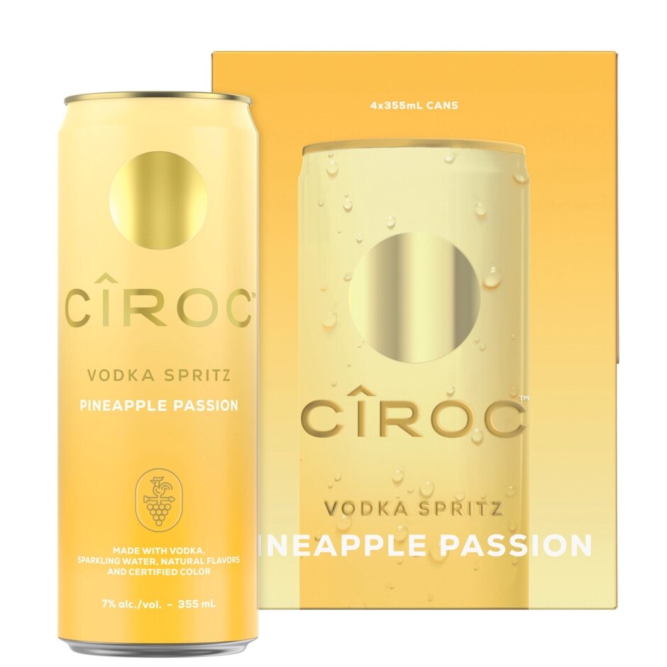 Ciroc Vodka Spritz Pineapple Passion 4 Pk Cans Goody Goody Liquor